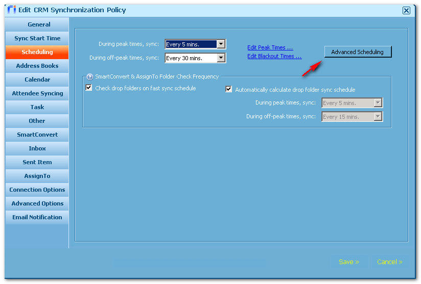 Riva Sync Policy Advanced Scheduling Options Riva Engine Knowledgebase