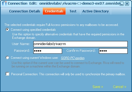 Create and Test a Direct MAPI Connection – Riva Engine Knowledgebase