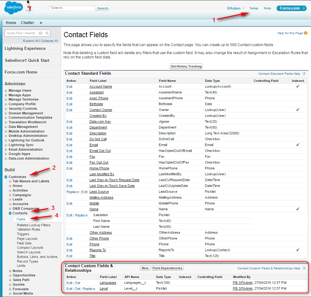 Find Salesforce Custom Contact Fields – Riva Engine Knowledgebase