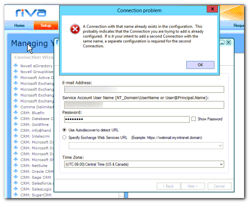 Error When Adding Ews Connection This Implementation Is Not Part Of