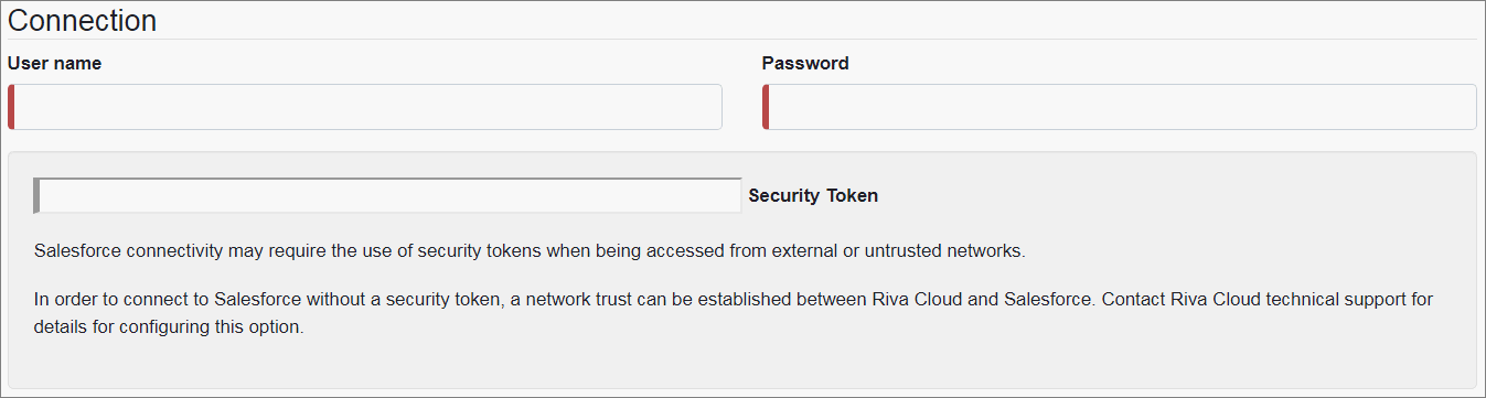 Create a Traditional Salesforce Connection: Riva Cloud – Riva Engine Knowledgebase