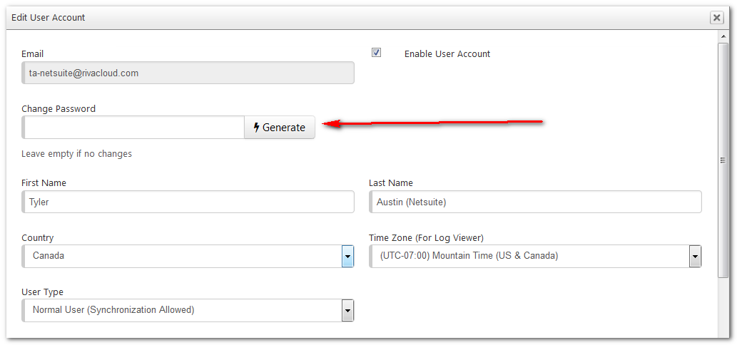 Riva Cloud Admin: Edit a User – Riva Engine Knowledgebase