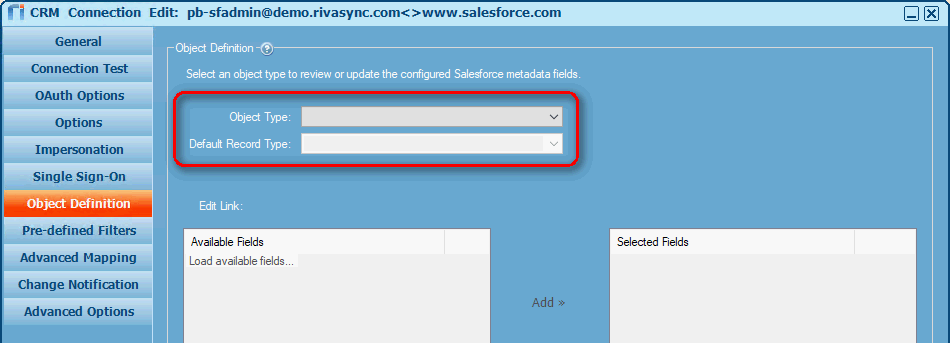 Select Default Record Type In Riva Salesforce Connection Riva Engine Knowledgebase