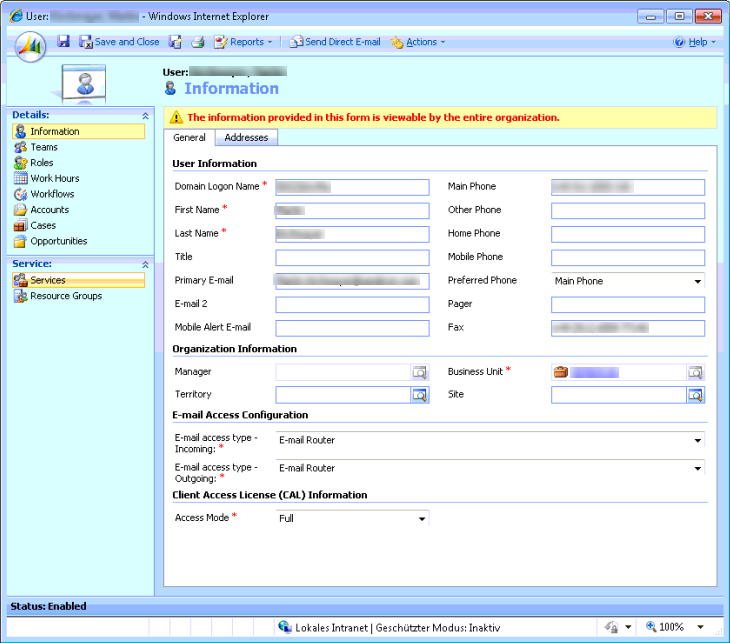 Microsoft Dynamics Crm Access Is Denied Error When Creating Email