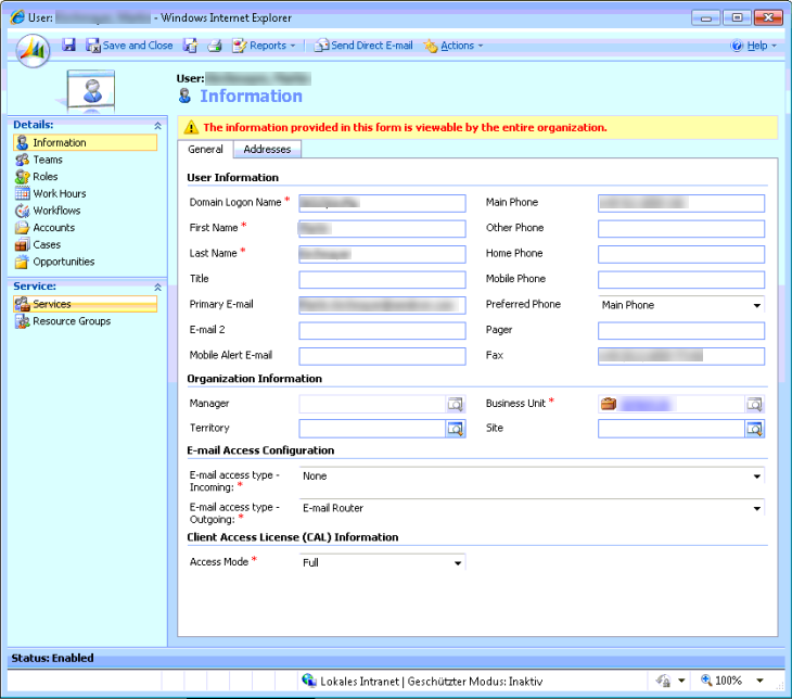 Microsoft Dynamics Crm Access Is Denied Error When Creating Email Item Riva Engine
