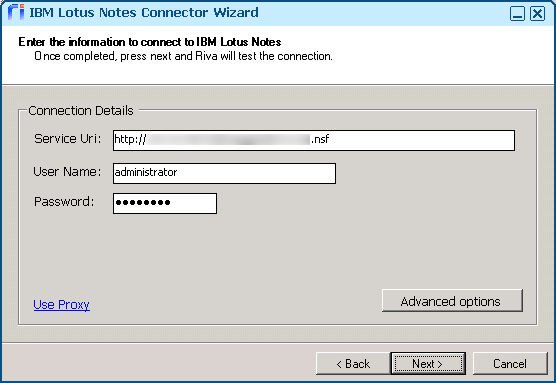Create, Test, and Edit an IBM Notes Connection – Riva Engine Knowledgebase