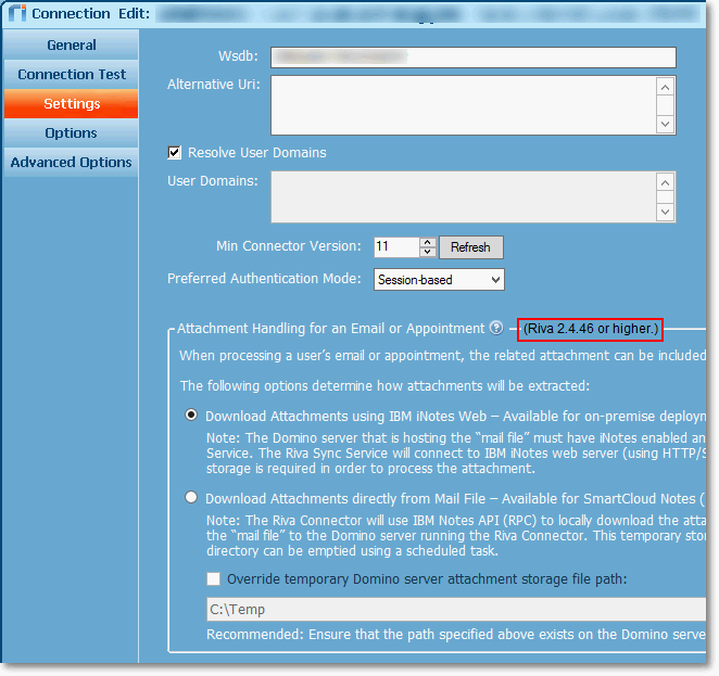 Create, Test, and Edit an IBM Notes Connection – Riva Engine Knowledgebase
