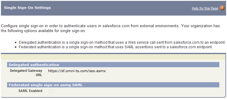 Preparing for Salesforce.com Delegated Authentication Single Sign-on (DA-SSO) For Impersonation ...