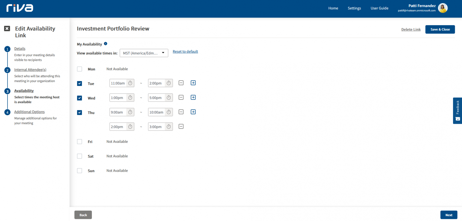 Bookings in Riva Portal – Riva Engine Knowledgebase
