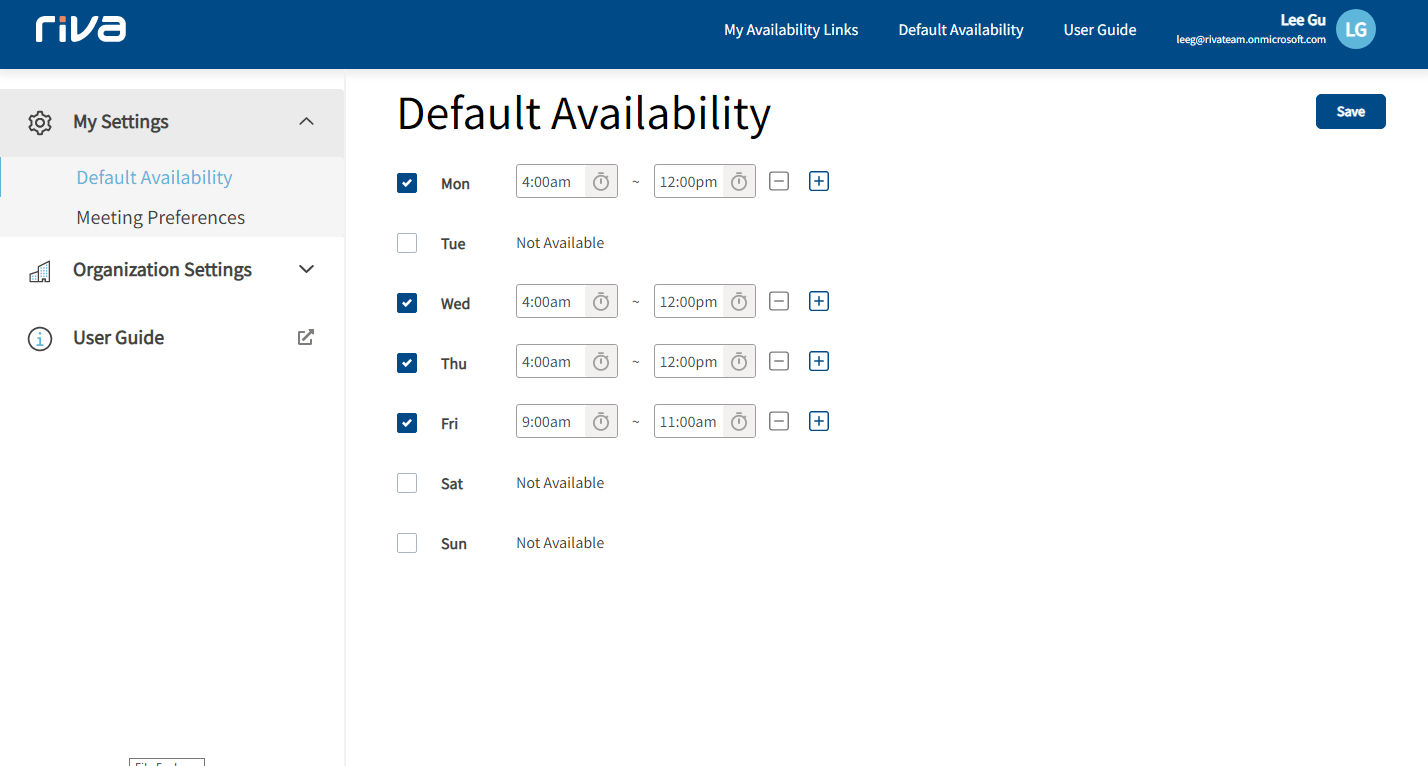 Bookings in Riva Portal – Riva Engine Knowledgebase