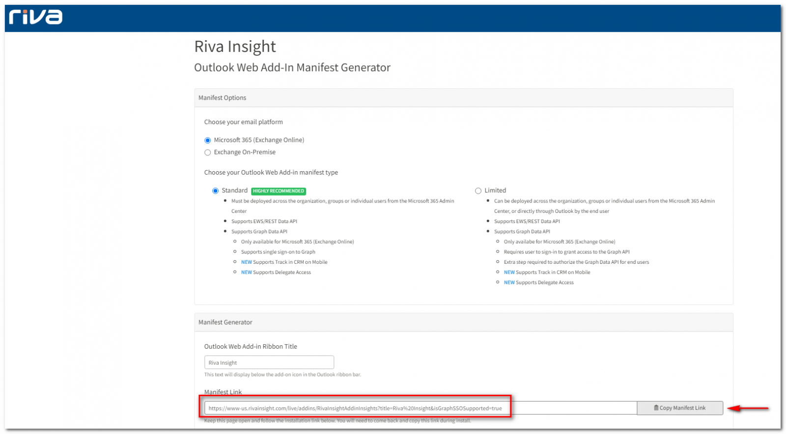 Riva Insight Manifest Generator to Obtain The URL to Install The Outlook Web Add-in – Riva ...
