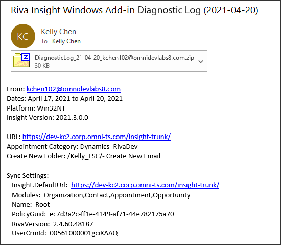 Sending Logs With Riva Insight Windows Add-in Log Extraction – Riva Engine Knowledgebase