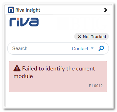Riva Insight: Failed to Identify The Current Module – Riva Engine Knowledgebase