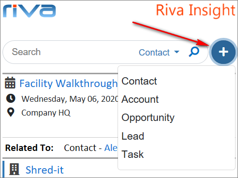 Manage CRM Records From Riva Insight: End-User Guide – Riva Engine Knowledgebase