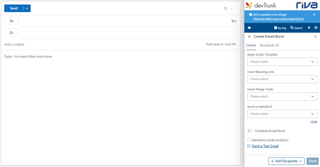 Email Burst – Riva Engine Knowledgebase