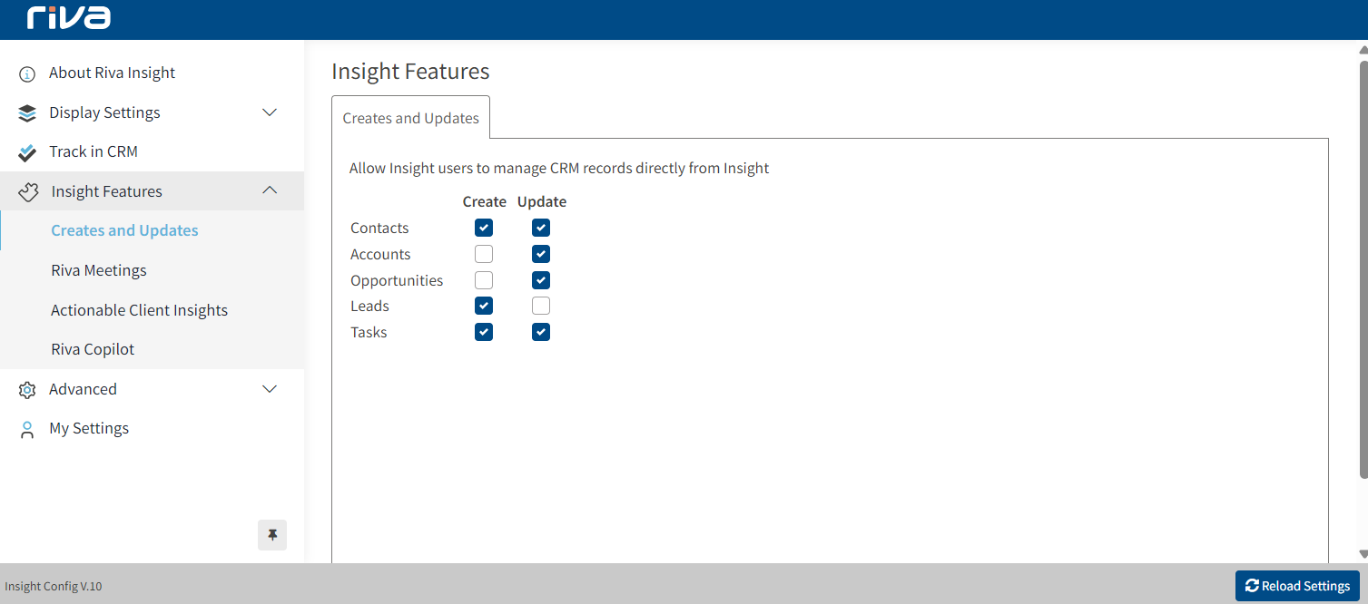 Manage CRM Records Directly From Riva Insight – Riva Engine Knowledgebase
