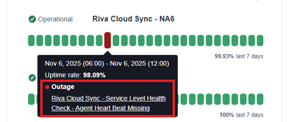 Riva Cloud - Private Status Pages for Dedicated Tenants – Riva Engine Knowledgebase